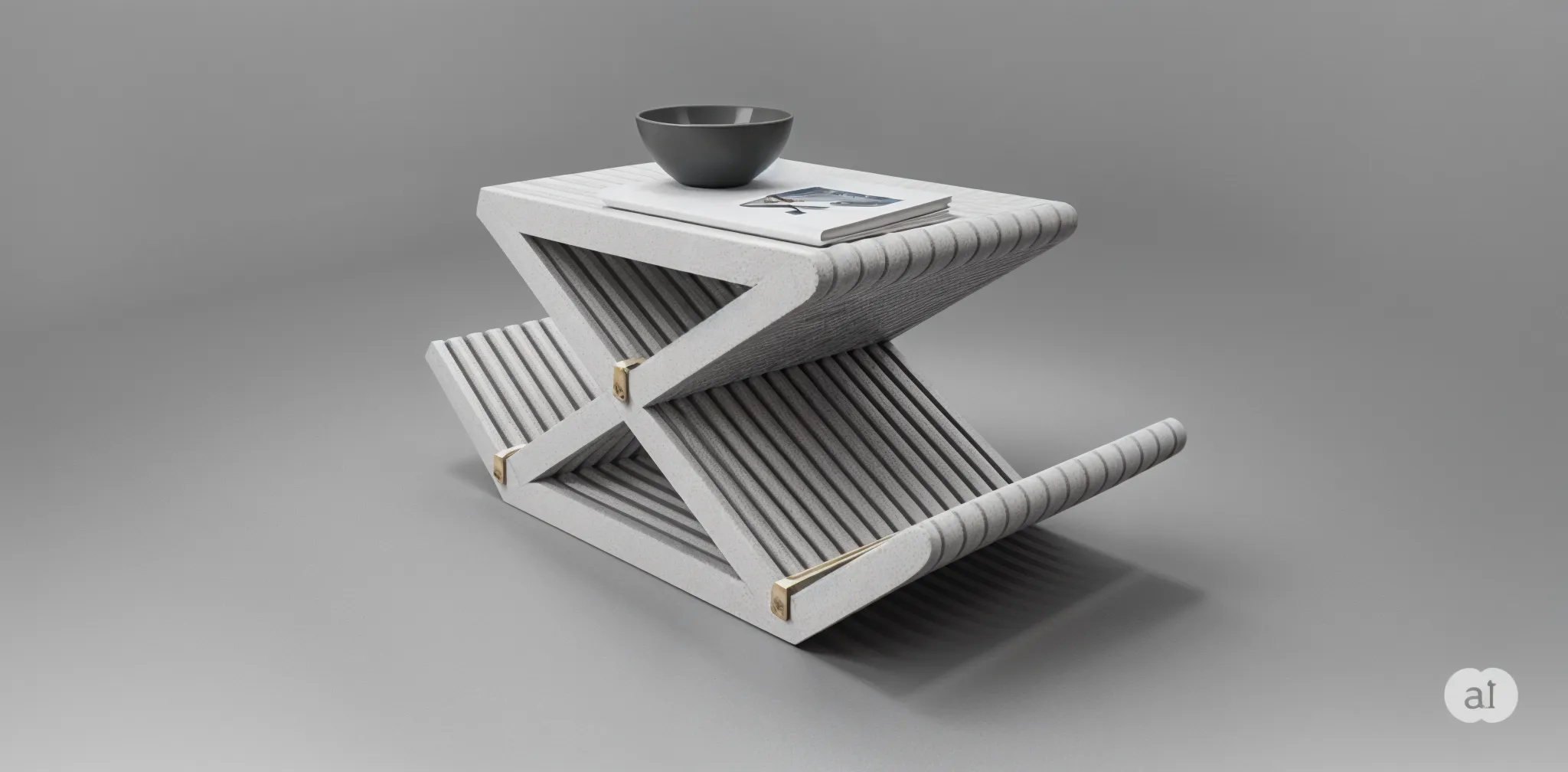 Corrugated Parametric Table - Customize and download the 3D model