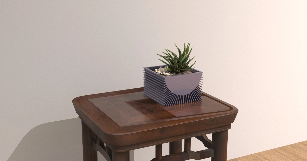 Geometric Flow Flower Pot - Customize and download the 3D model