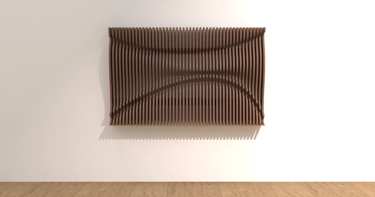 Waveform Lattice Panel 3D/2D Parametric Model - Customize and download ...