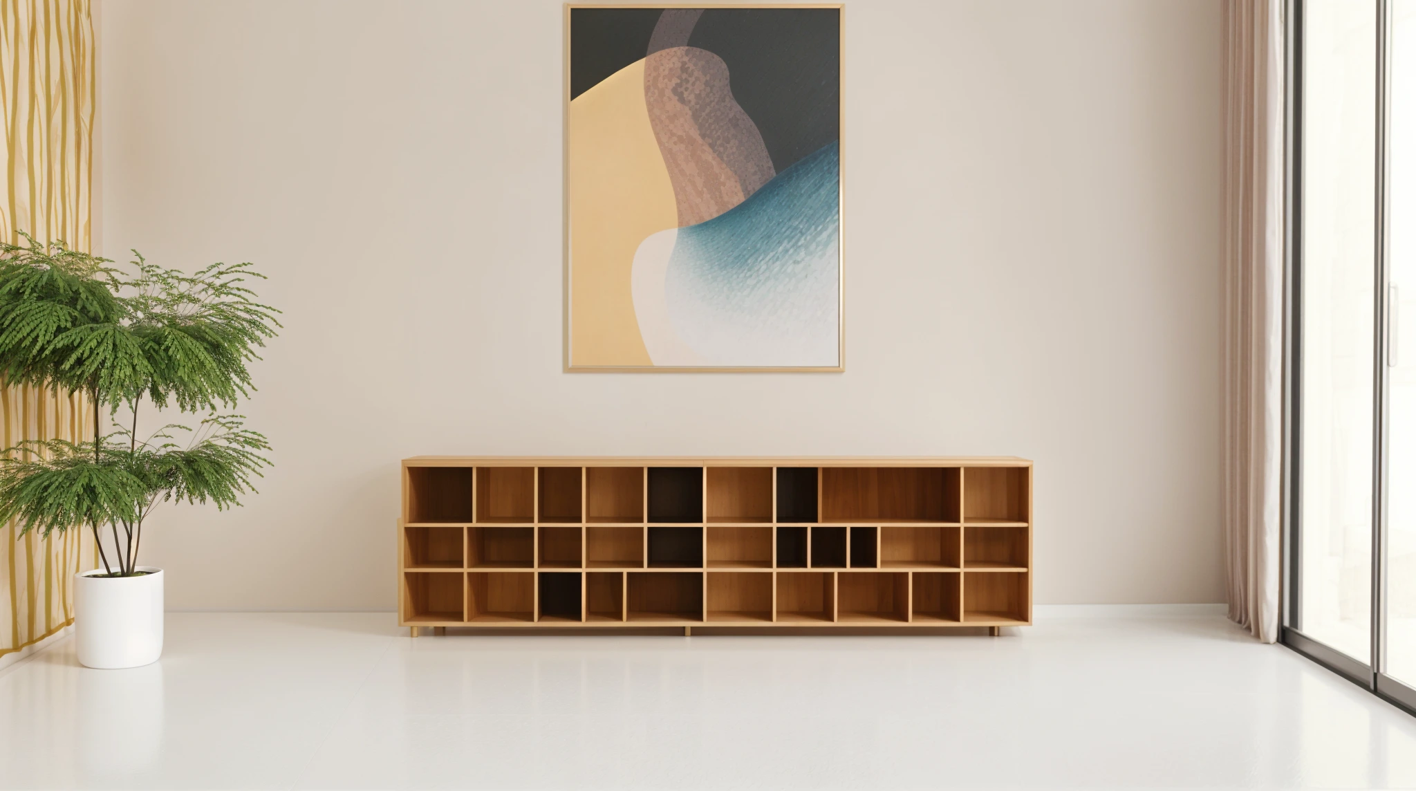 Modern Modular Wooden Storage Unit - Customize and download the 3D model