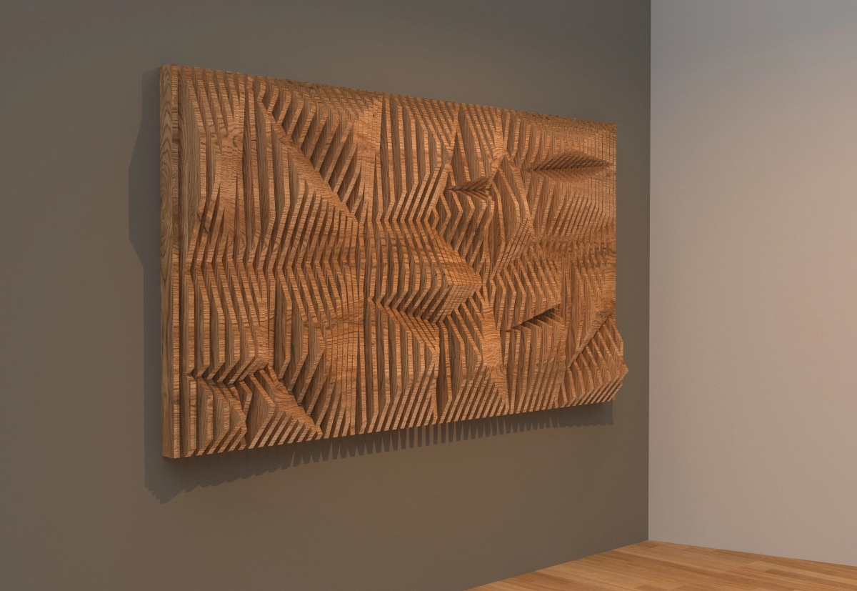 Crystal Crest Wall Decor - Customize and download the 3D model