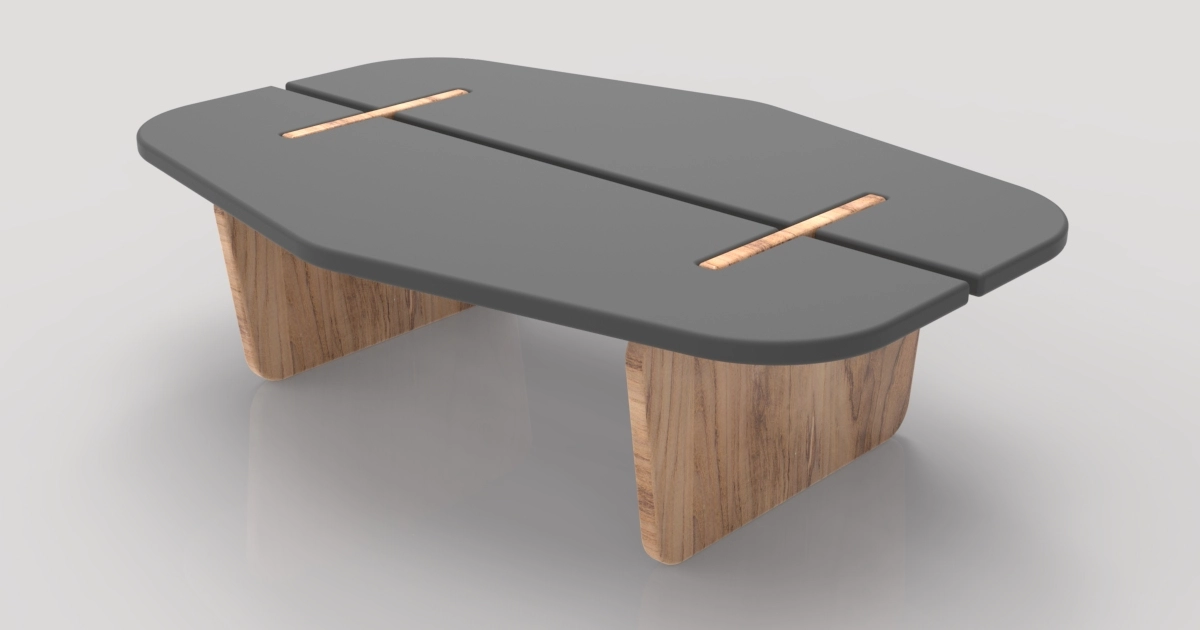 Folding Table 3D/2D Parametric Model - Customize and download the 3D model