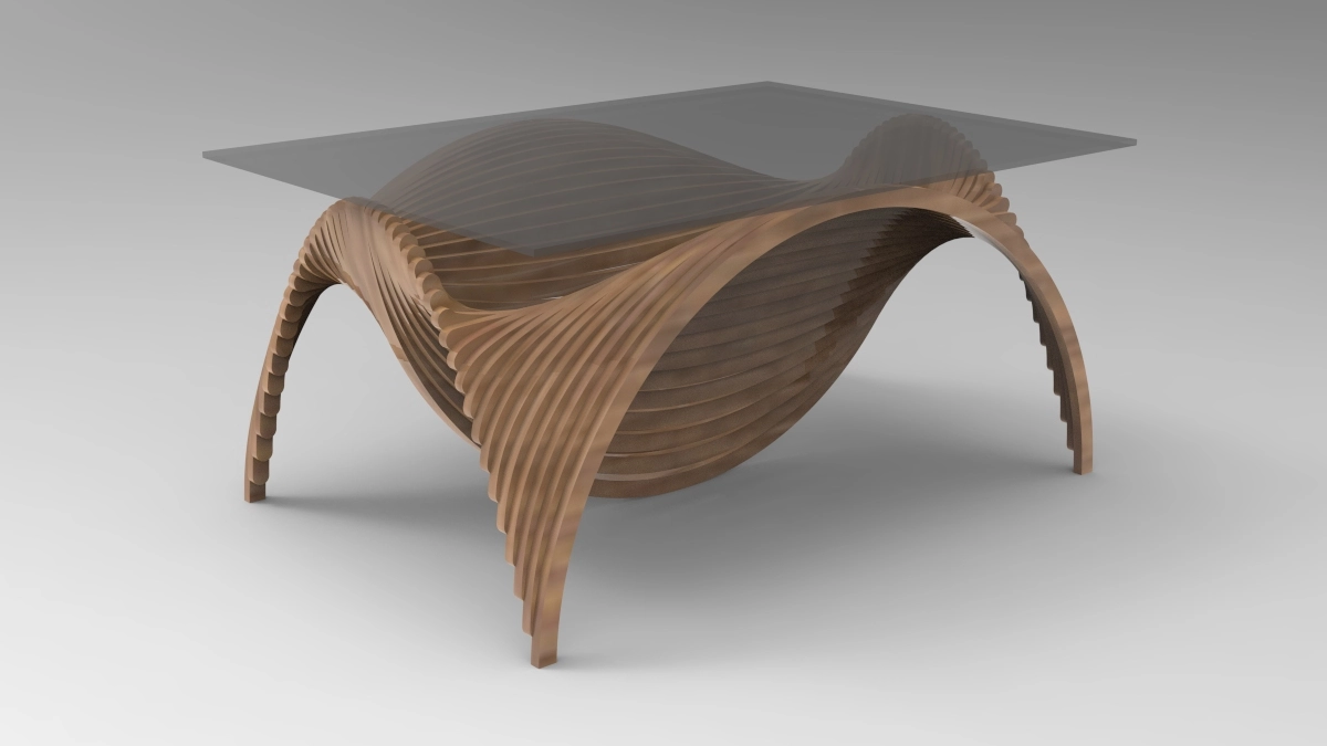 Table 3D/2D Parametric Model - Customize and download the 3D model