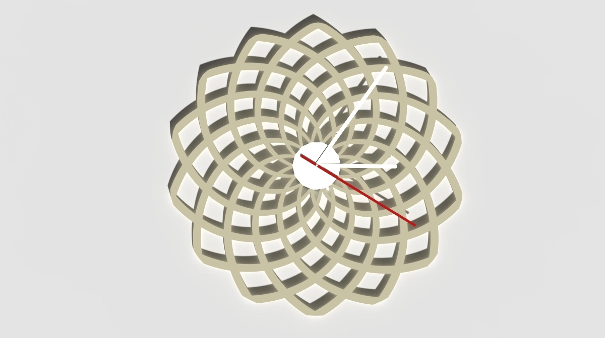 Geometrical Clock 3d Parametric Model Customize And Download The 3d Model
