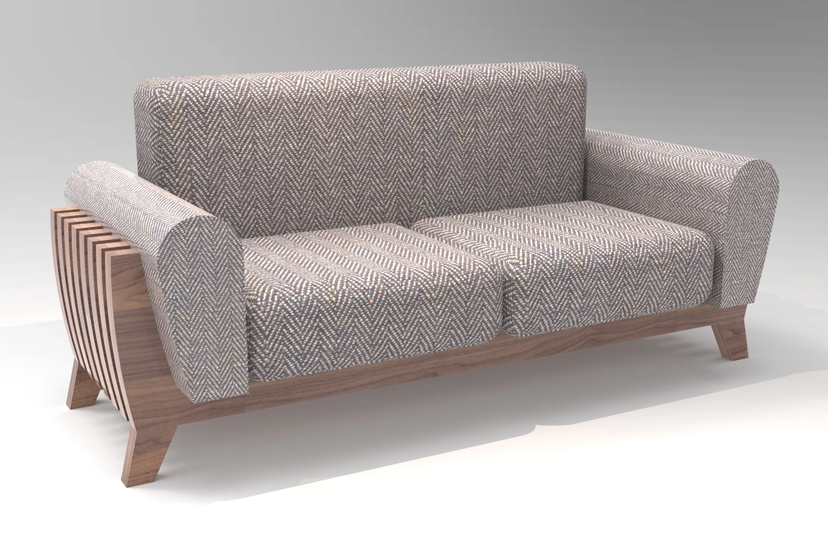 Modern Sofa 3D Parametric Model - Customize and download the 3D model