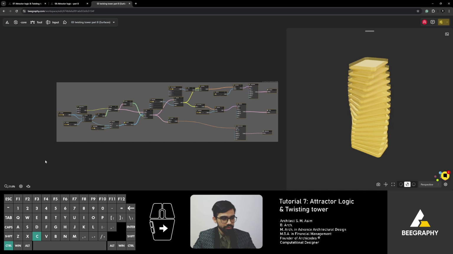 BeeGraphy Tutorial 7 - Combining Attractor Logic and Twisting Tower - BeeGraphy Blog